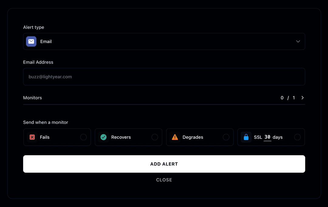 Set up monitor alerts – Instatus Help
