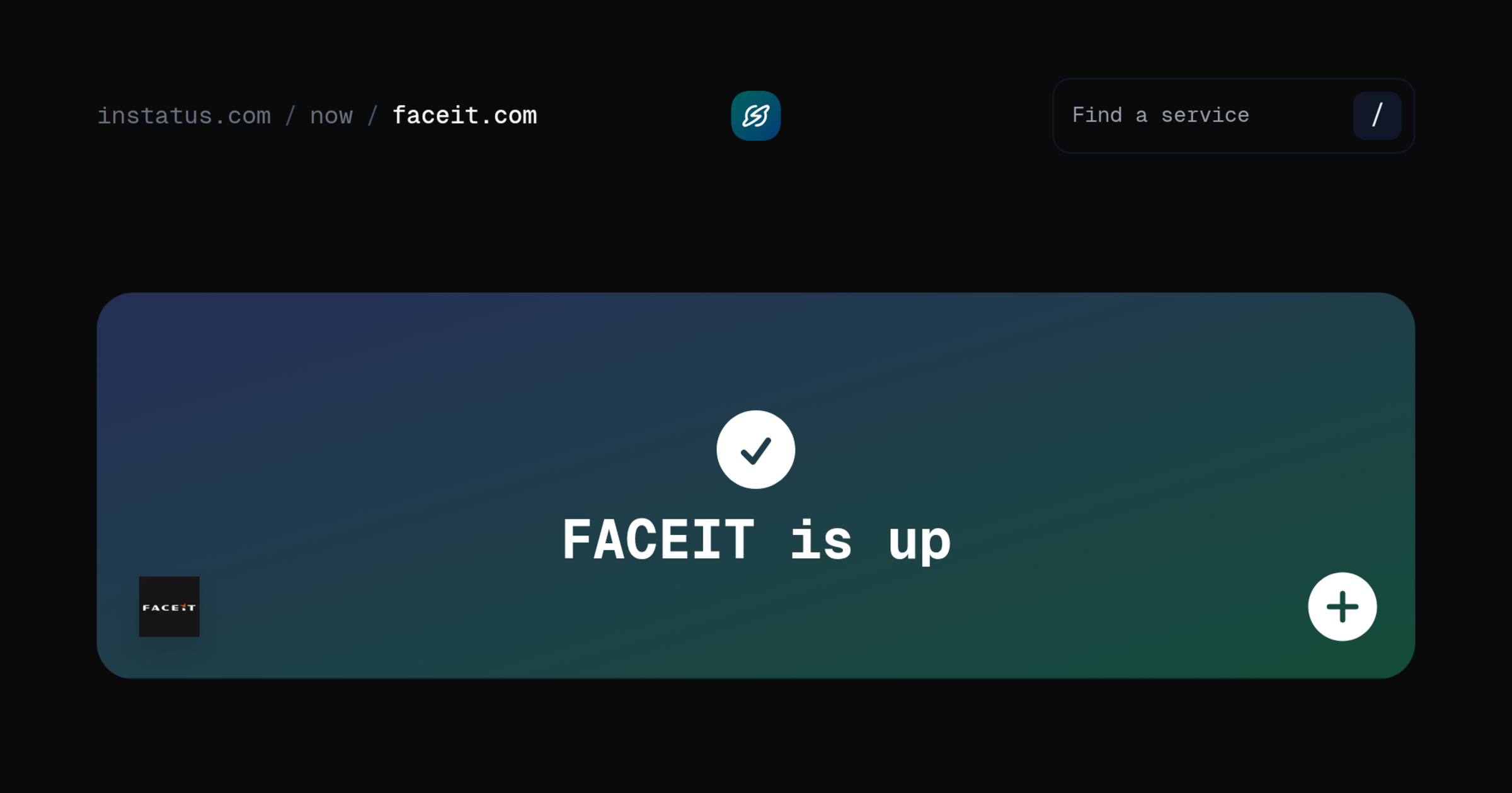 FACEIT не работает? · now/faceit.com – Instatus Now