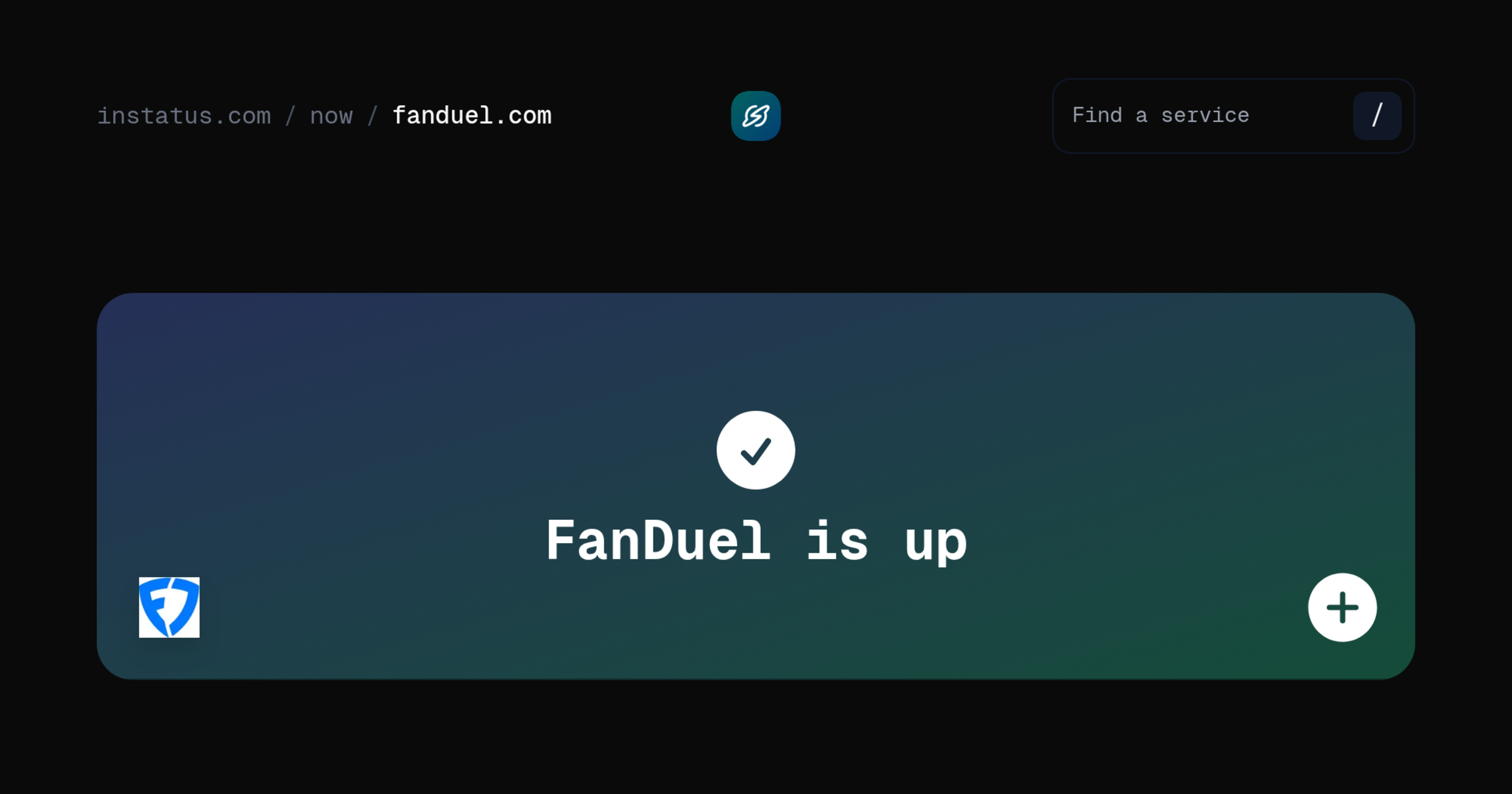 Is Fanduel down? · now/fanduel.com – Instatus Now