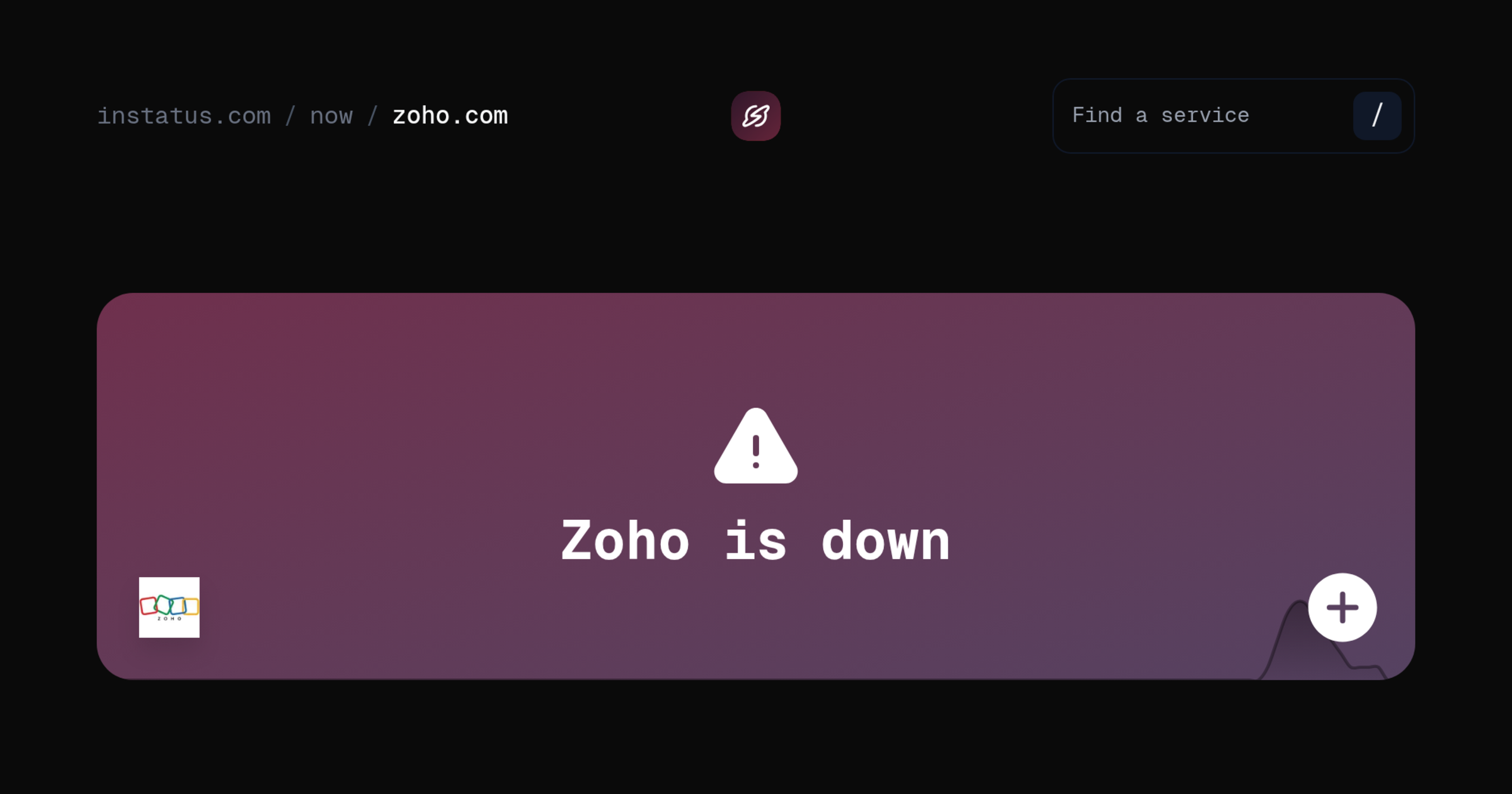 Is Zoho down? · now/zoho.com – Instatus Now